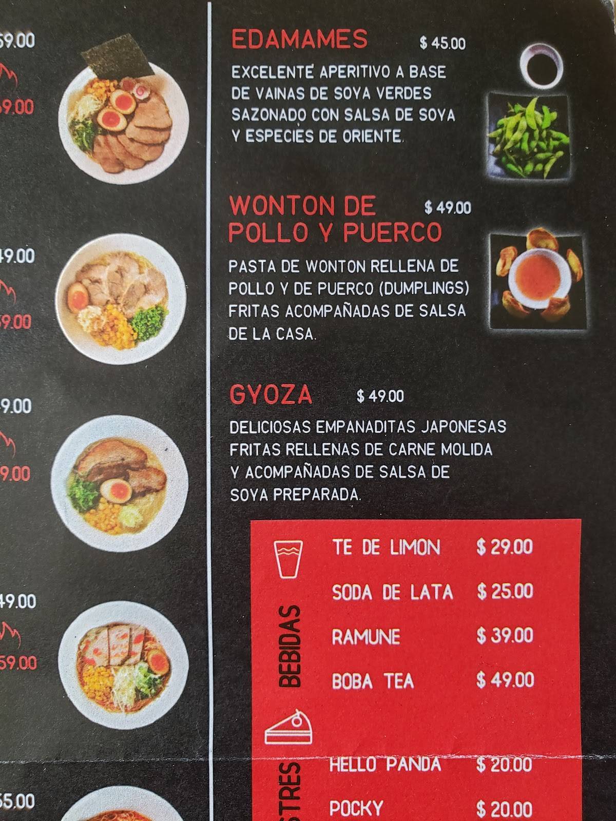 Carta del restaurante Irasshai Ramen & Boba Tea, Tijuana, Blvd ...