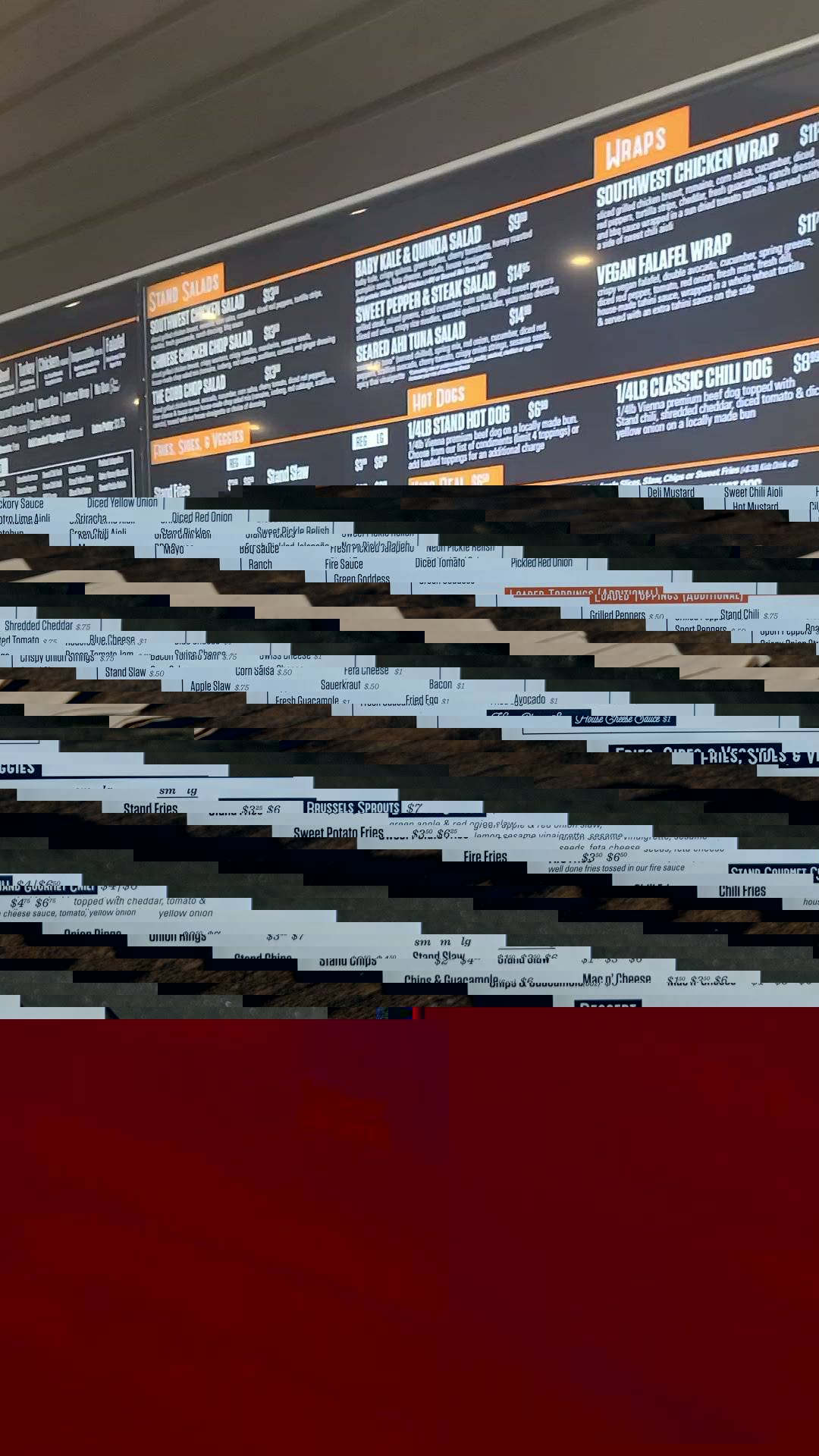 Menu at The Stand - American Classics Redefined restaurant, Irvine