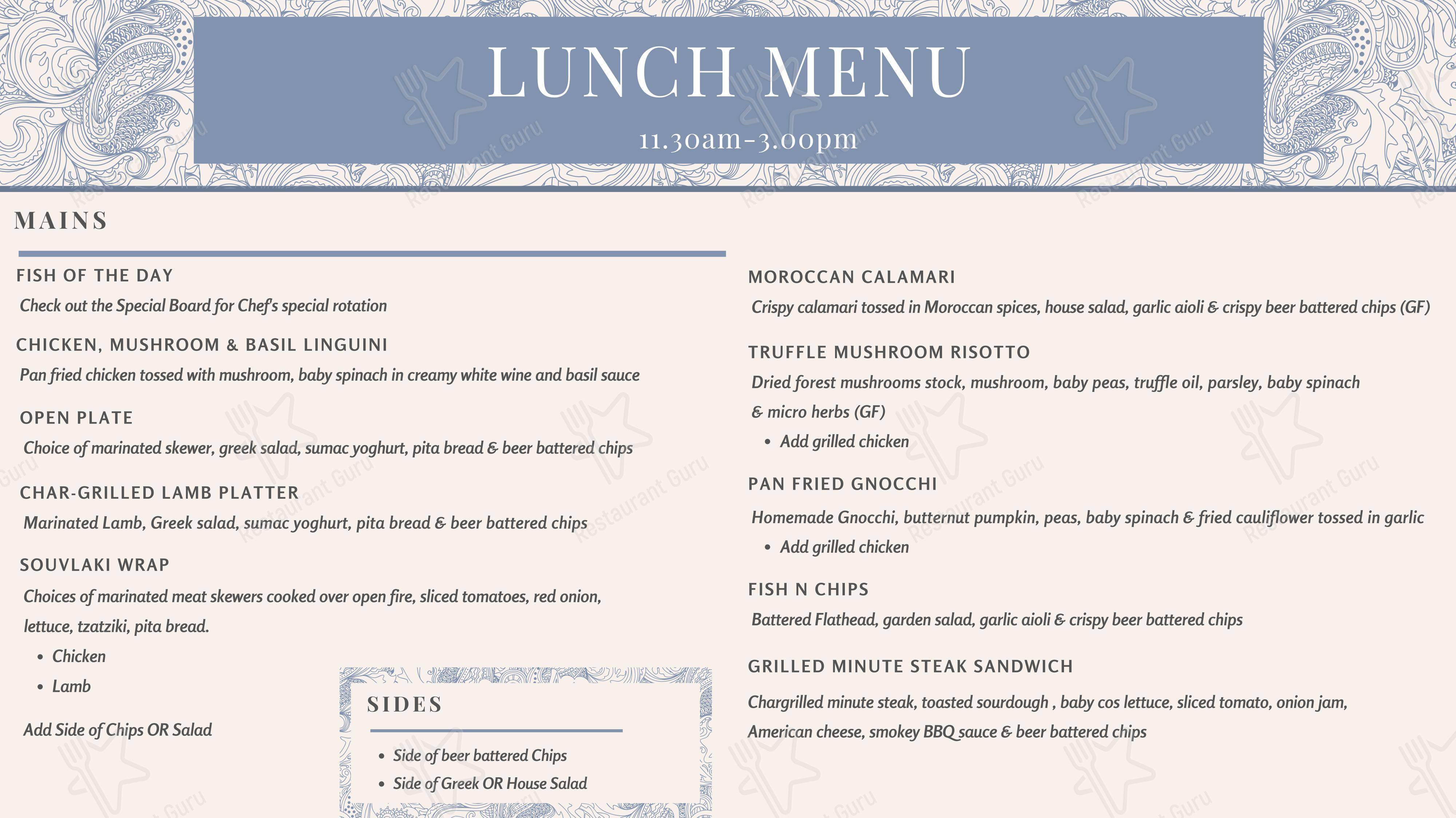 Menu at Isabella Cafe, Parkville, 300 Grattan St