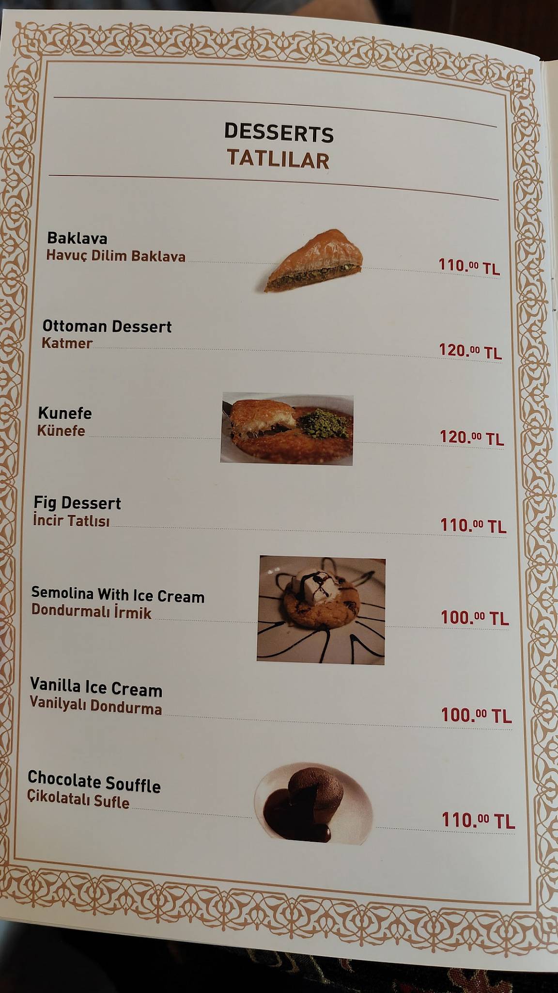 Menu at Old Ottoman Cafe & Restaurant, Istanbul, Cağaloğlu Hamamı Sk ...