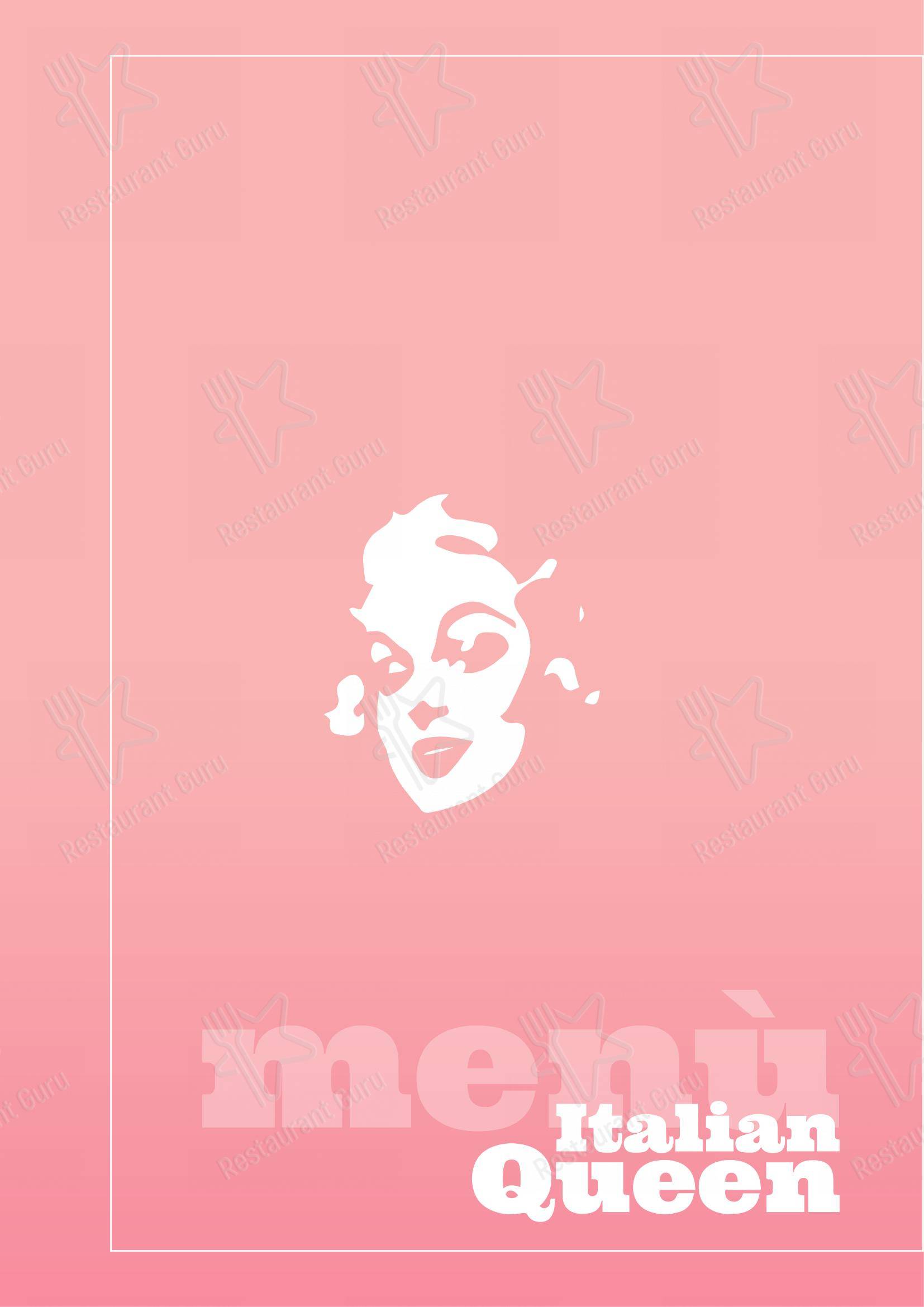 Menu au Italian Queen restaurant, Serris