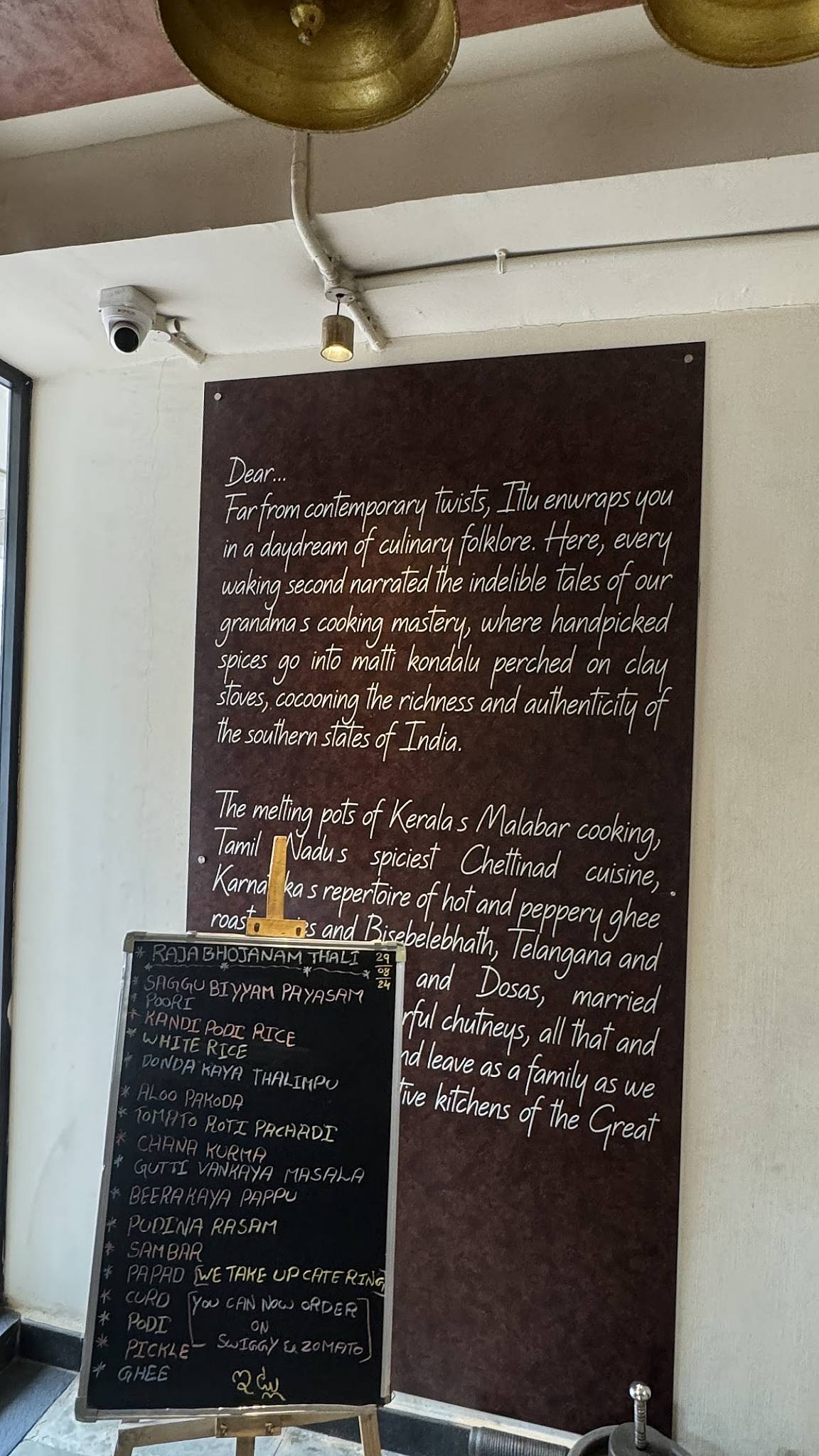 Menu at Itlu, Hyderabad