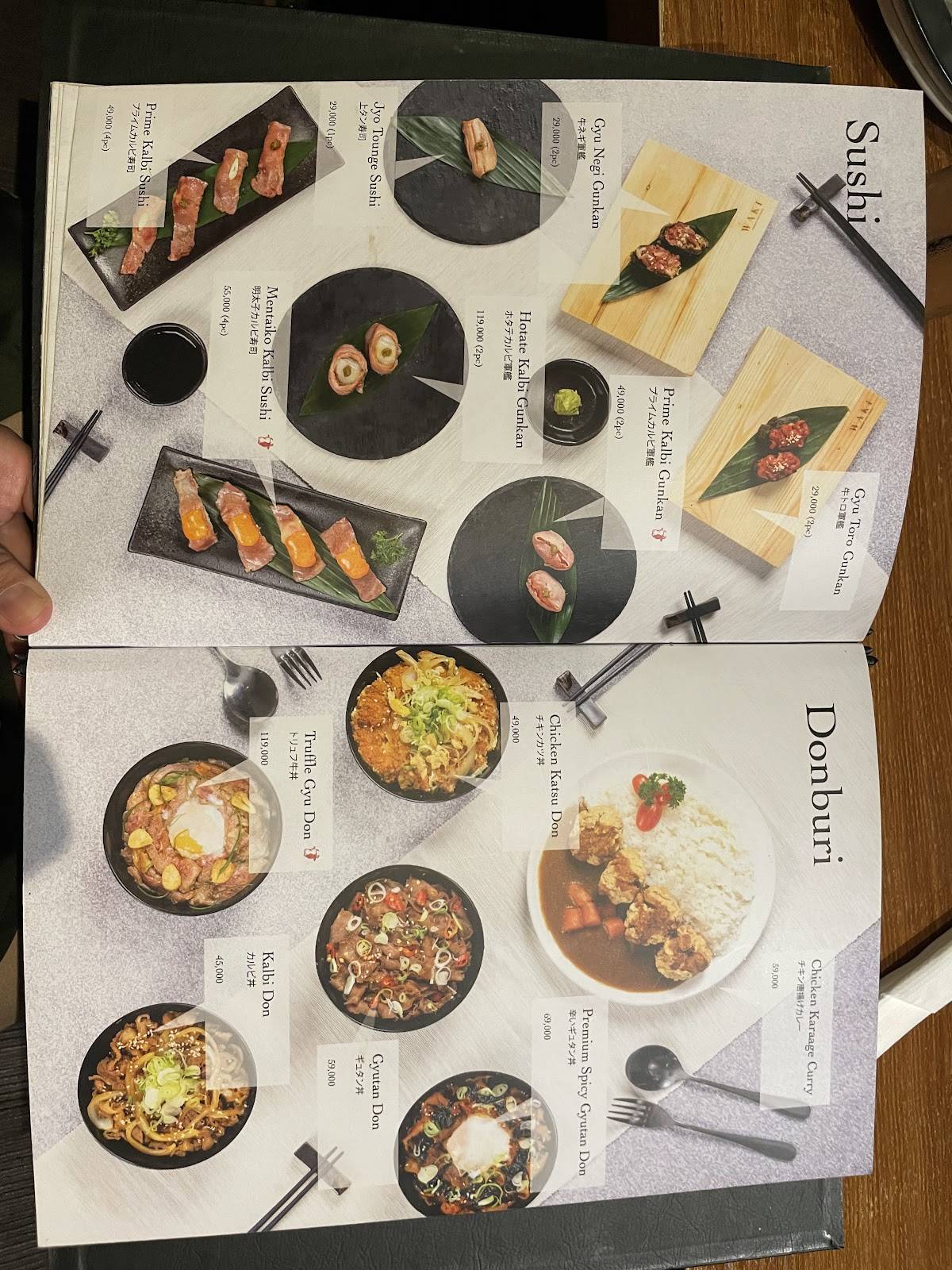 Menu at WAKI Japanese BBQ Dining, Jakarta