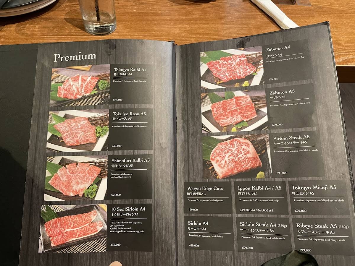 Menu at WAKI Japanese BBQ Dining, Jakarta