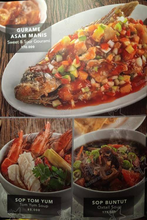 Menu at Zen club, Jakarta, Menara Thamrin Tower