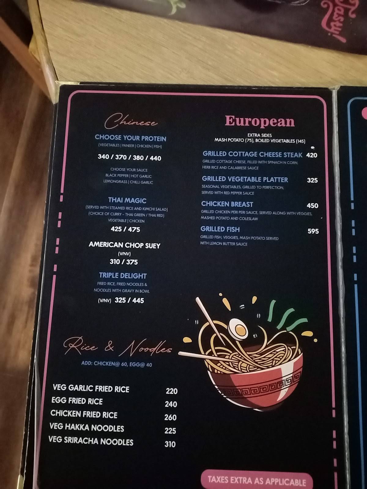 Menu at Berlin, Jalandhar