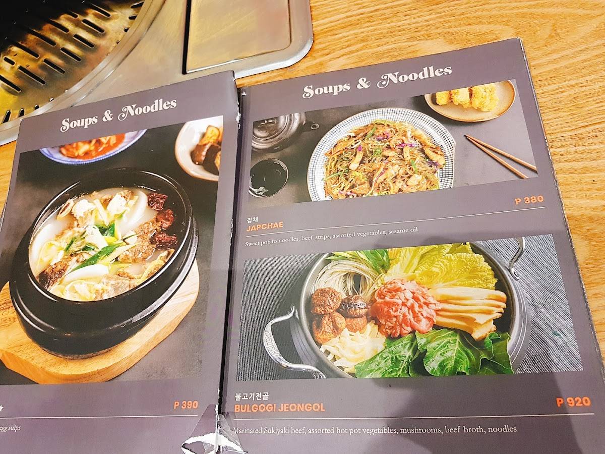 Menu at Jin Joo Korean Grill restaurant, Quezon City, C1A/C1B