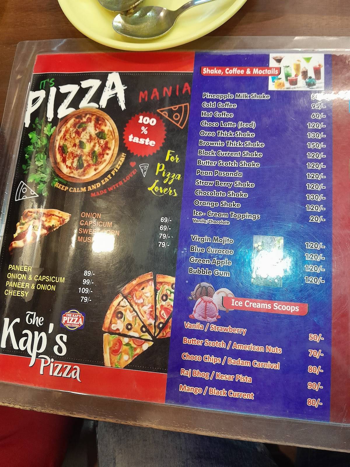 Menu at The Kaps Pizza, Jodhpur