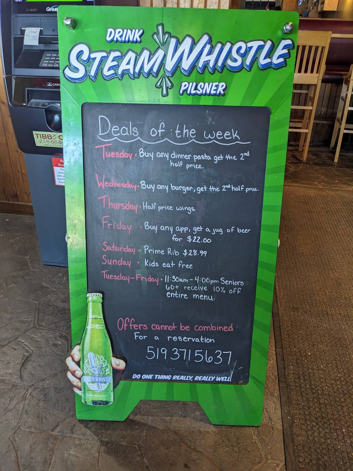 Menu at Joe Tomato's Restaurant, Owen Sound, 10th St W