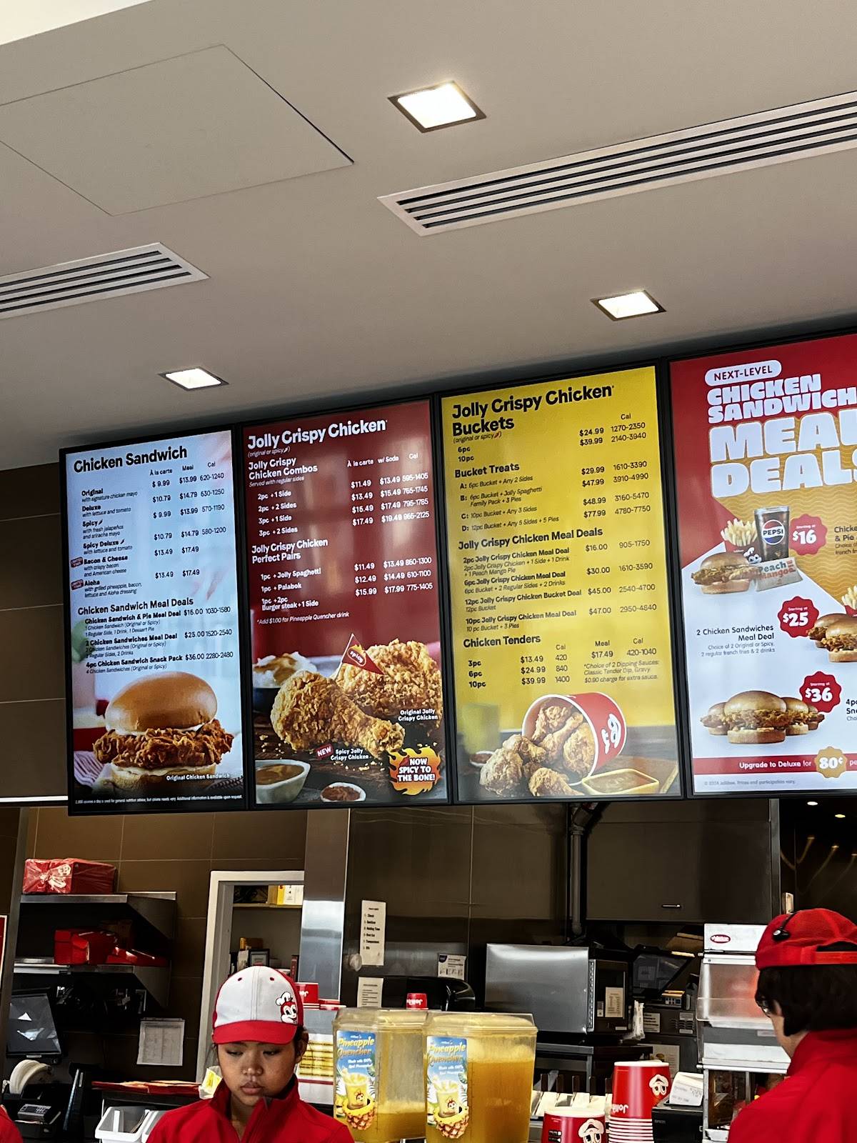 Menu au Jollibee fast food, Edmonton, Calgary Trail NW #914