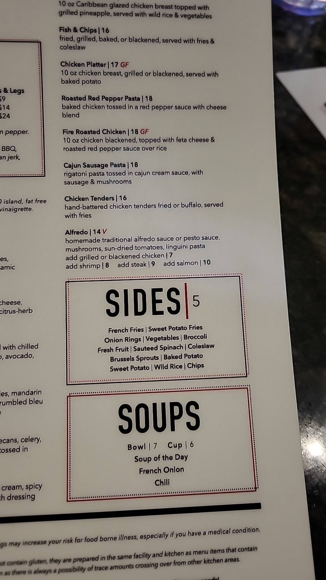 Menu at Jonathan’s Grille pub & bar, East Ridge