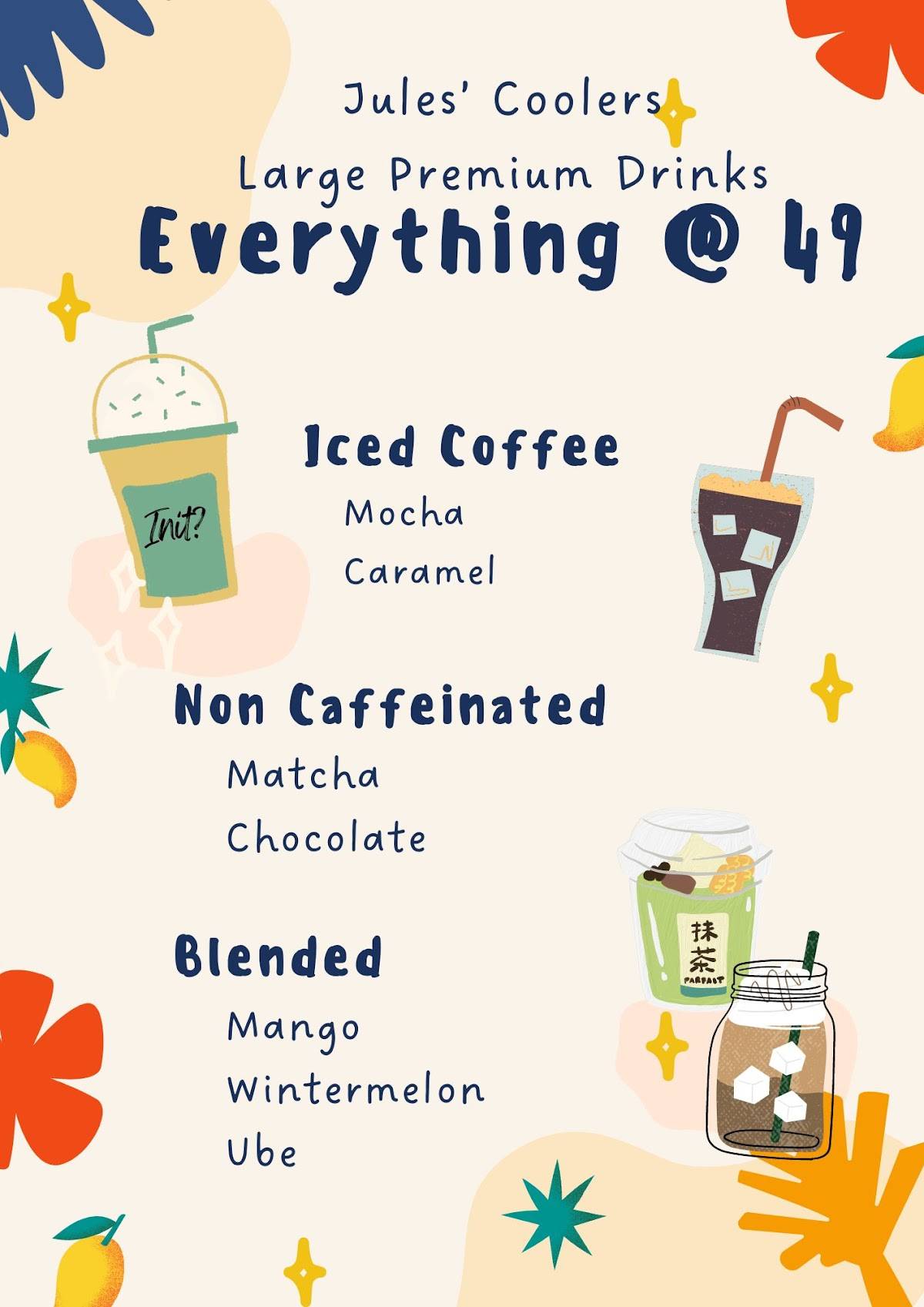 Menu at Jules’ Coolers - Centro pub & bar, Ormoc