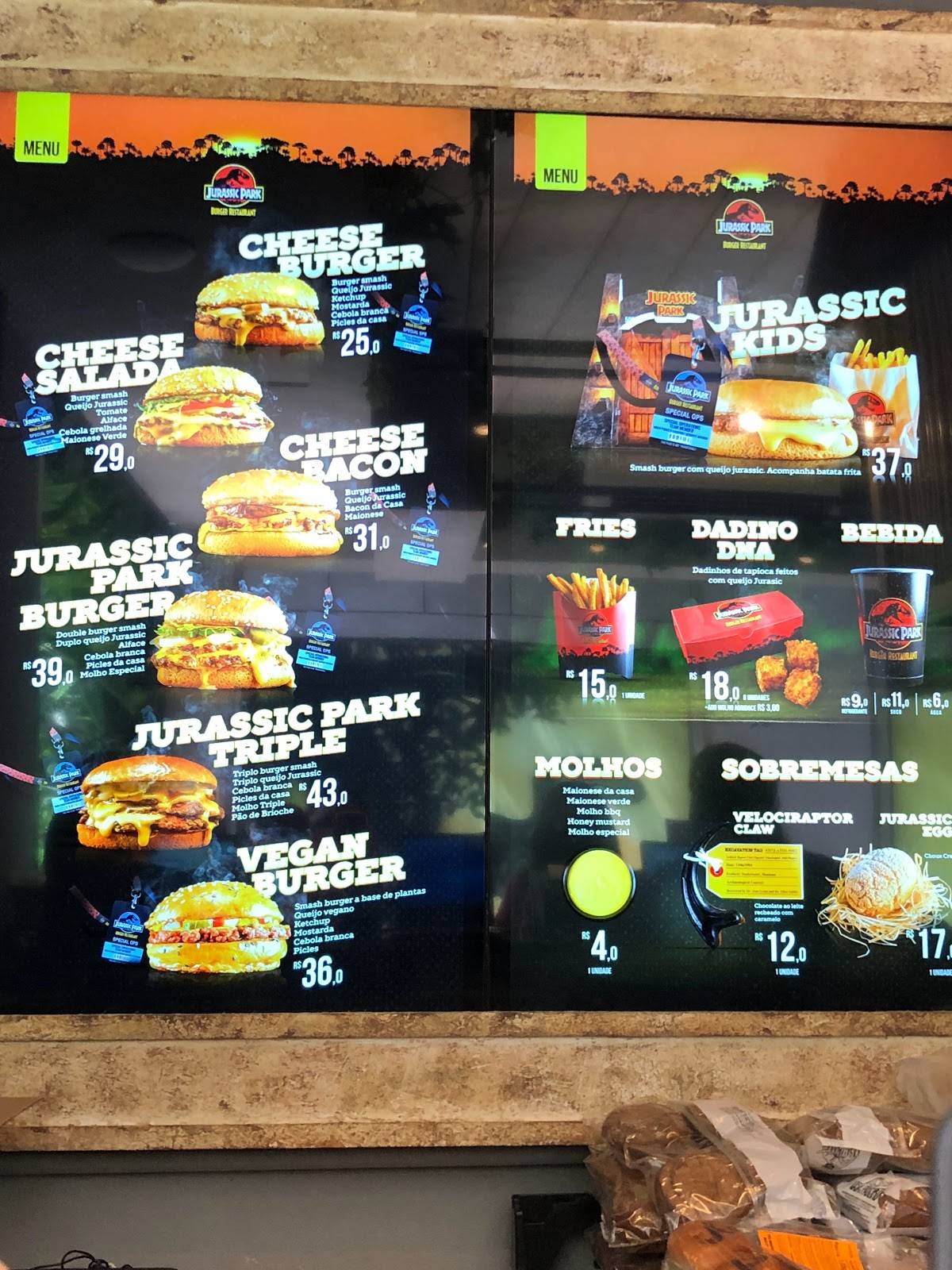Menu em Jurassic Park Burger restaurante, São Bernardo do Campo, Av ...