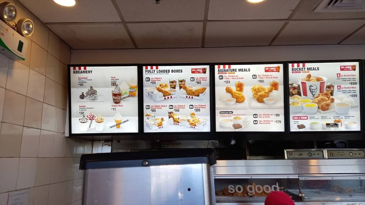 Menu at KFC restaurant, Mandaue City, Unit 20 21, 168 Park Mall Dr