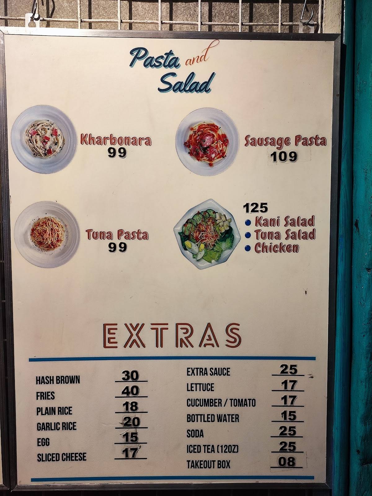 Menu at KHARABONS Resto-Kalye restaurant, Muntinlupa