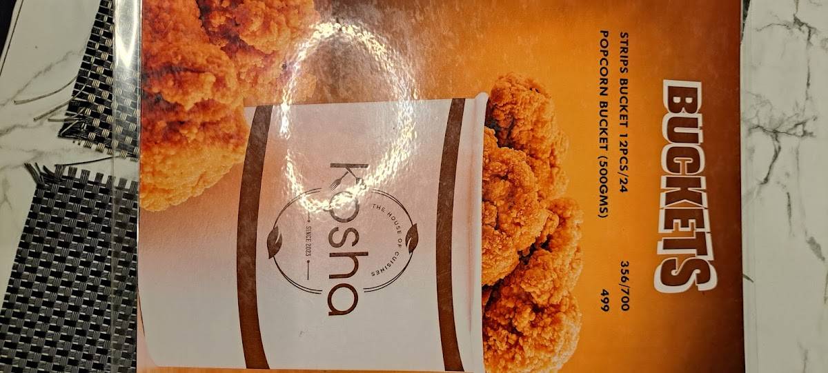 Menu at KOSHA the house of cuisines, Tirupati