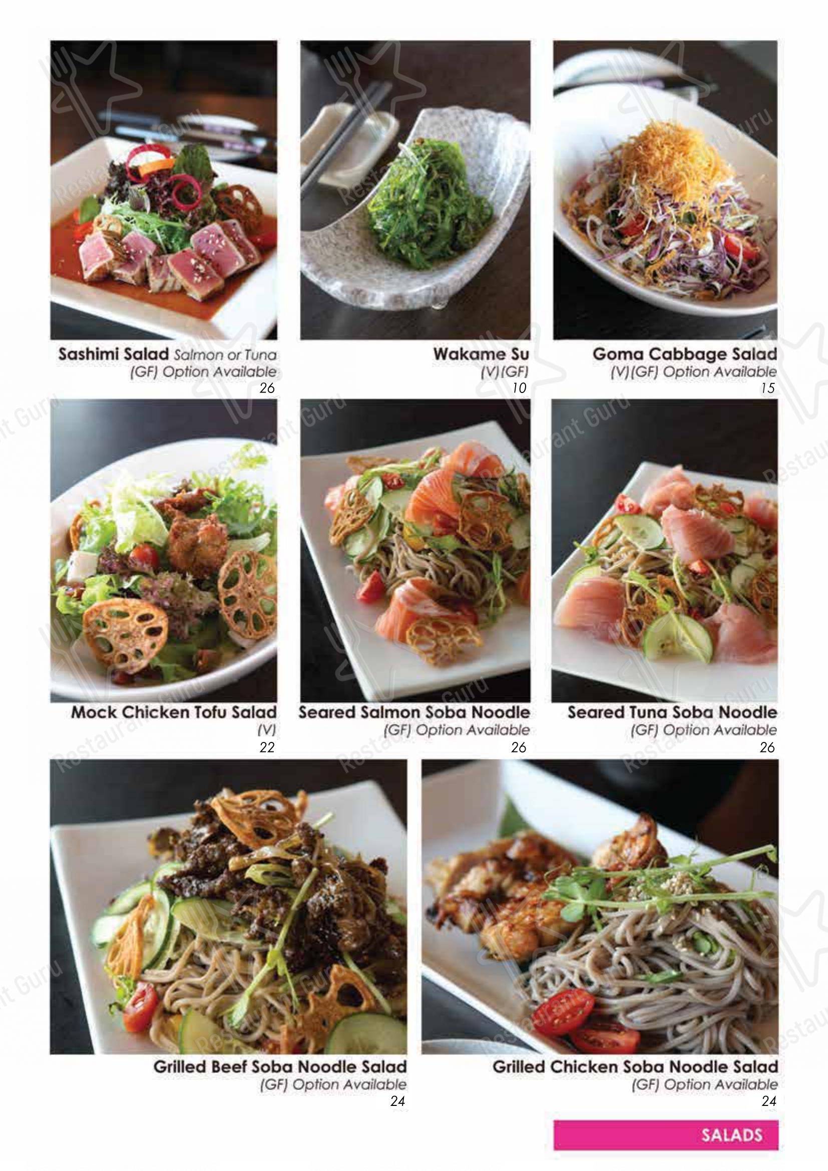 Menu at KUZA restaurant, Victoria Park, 393 Albany Hwy