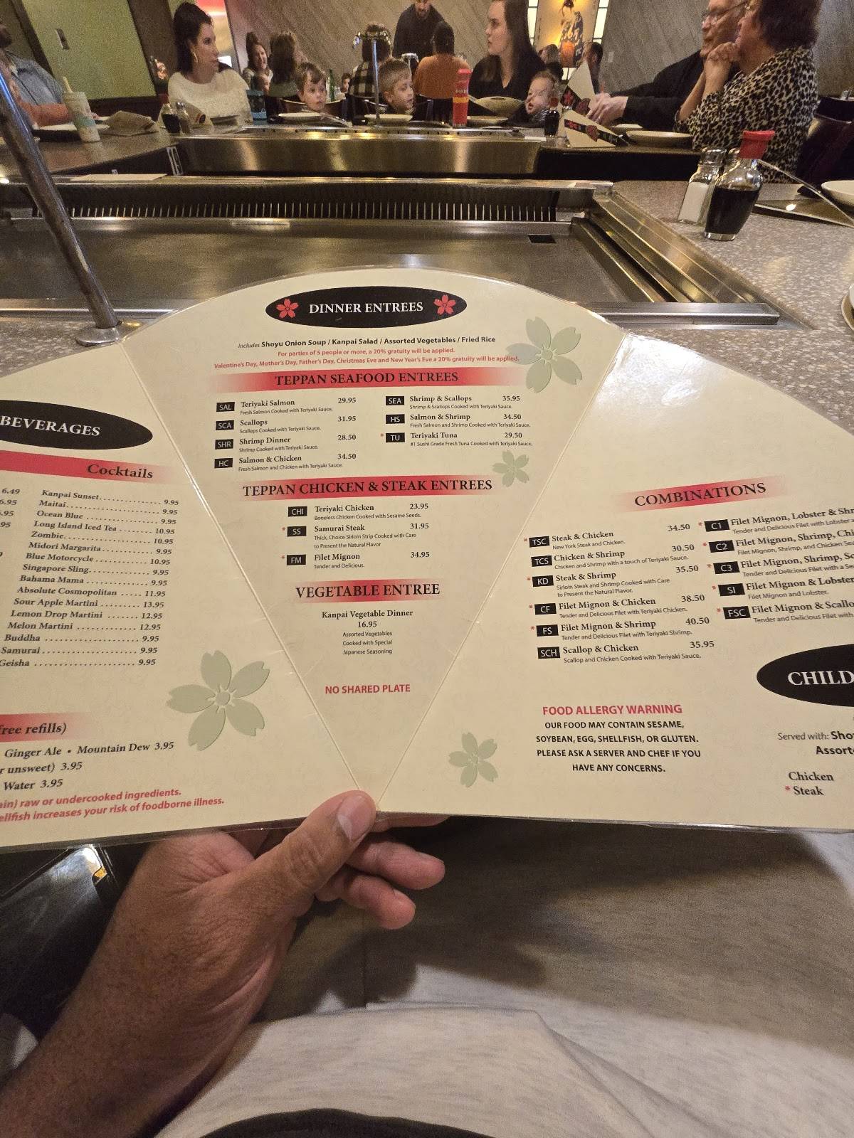Menu at Kanpai Japanese Steak House and Sushi steakhouse, Richmond, W ...