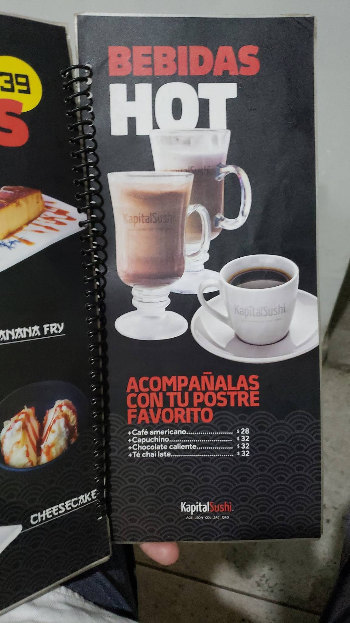 Carta del restaurante Kapital Sushi Express, Aguascalientes