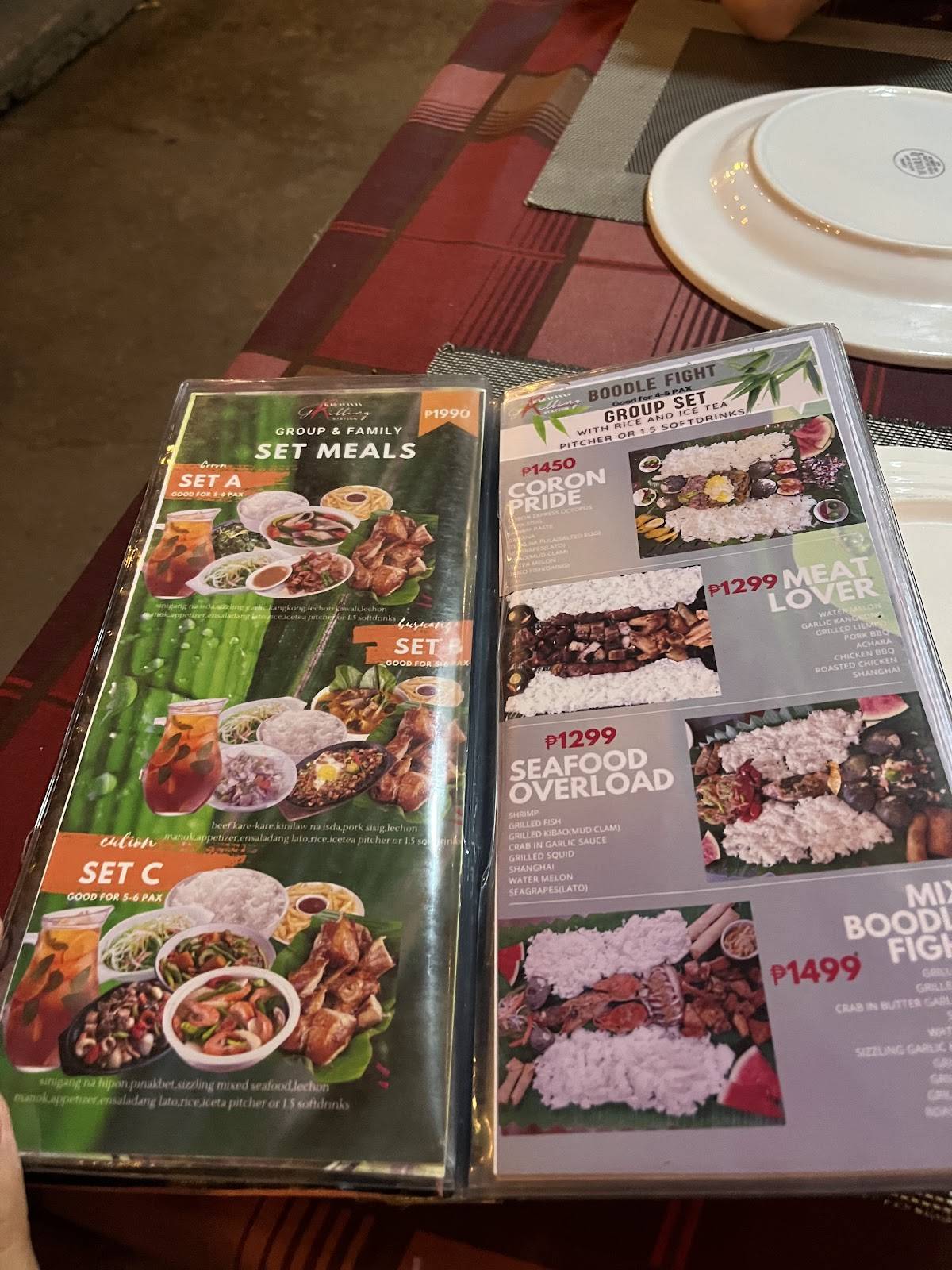 Menu at Kawayanan Grilling Station restaurant, Coron, Real St
