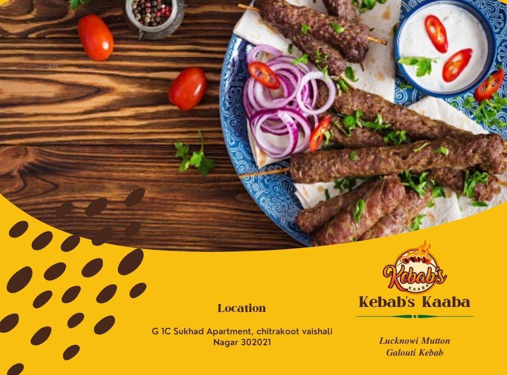 Menu at Kebabs Kaaba, Jaipur