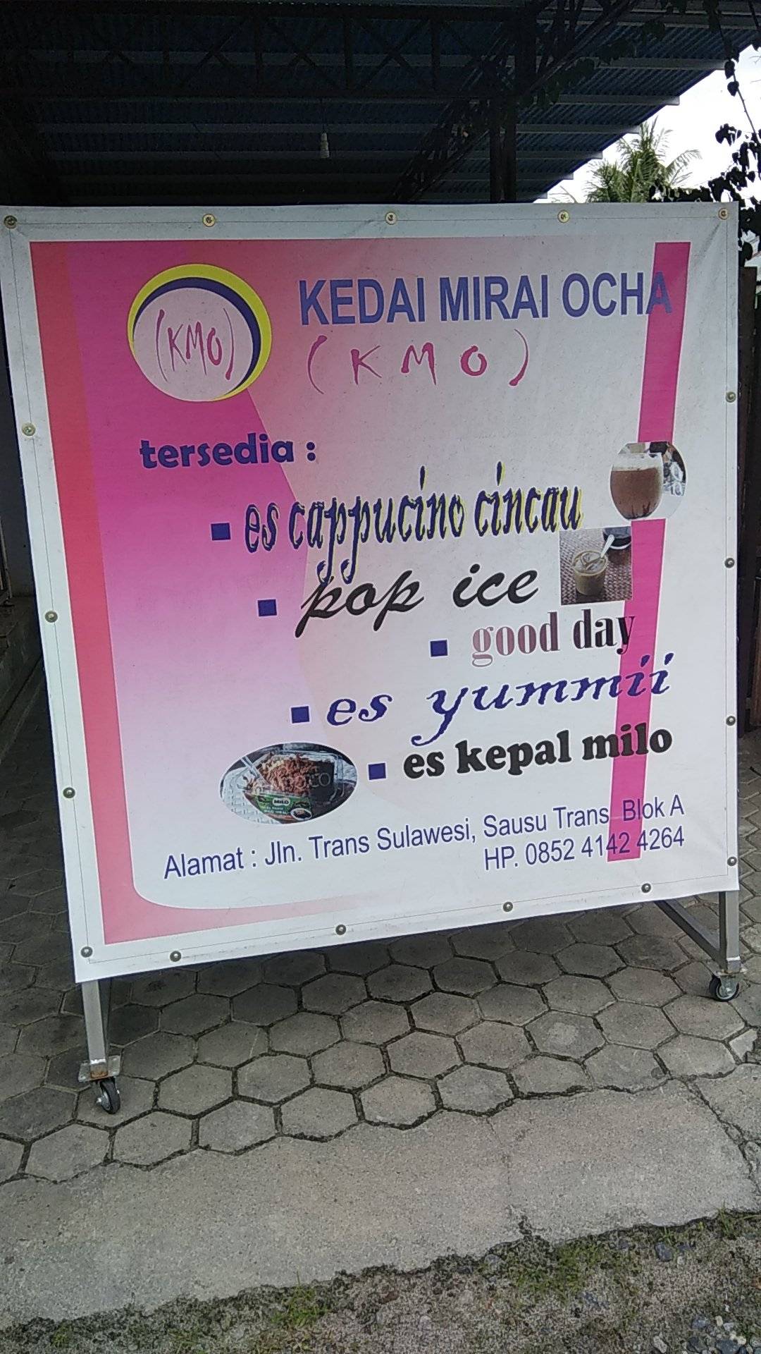 Menu at Kedai Mirai Ocha cafe, Indonesia