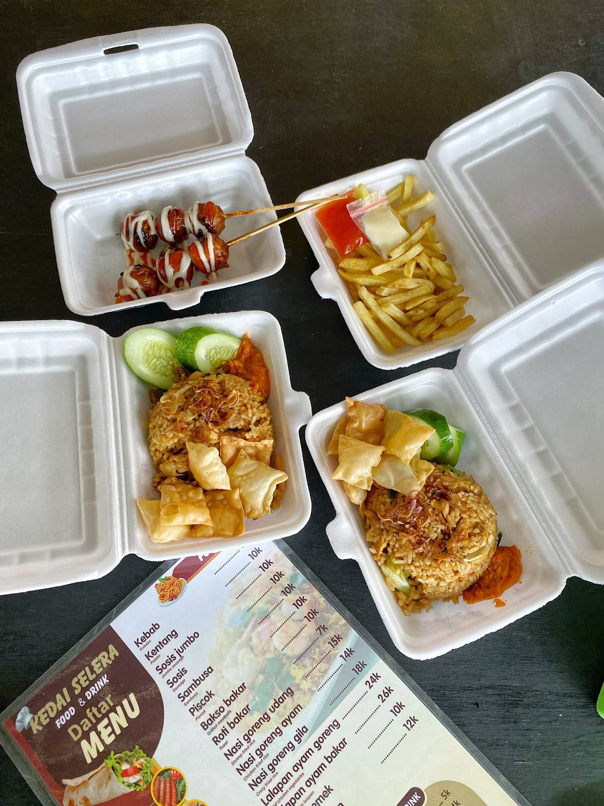 Menu at Kedaii selera restaurant, Indonesia