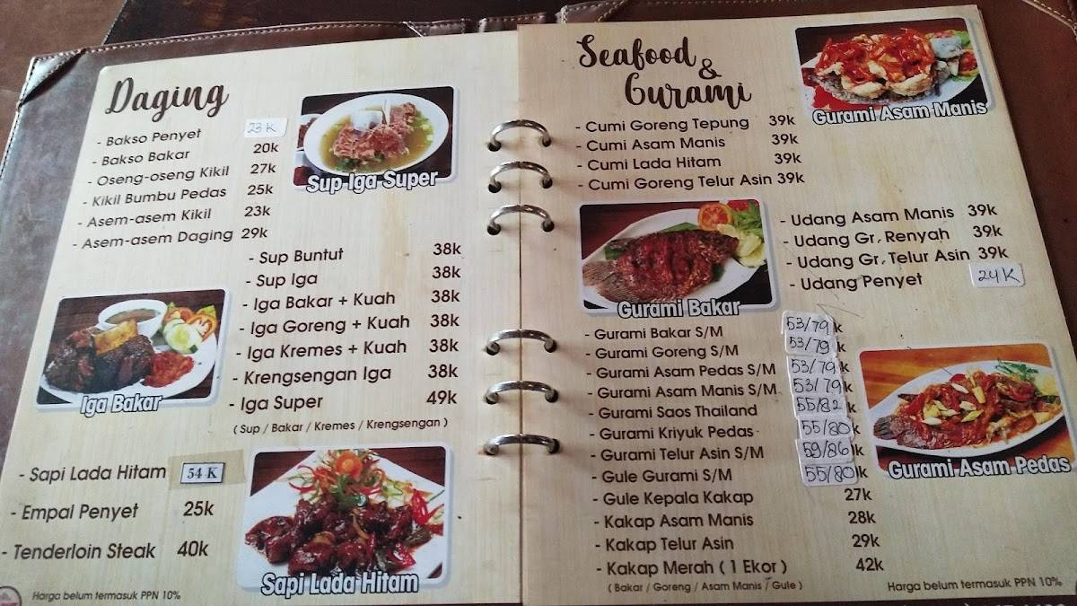 Menu at Kayu Manis restaurant, Indonesia, Jl. Erlangga No.10