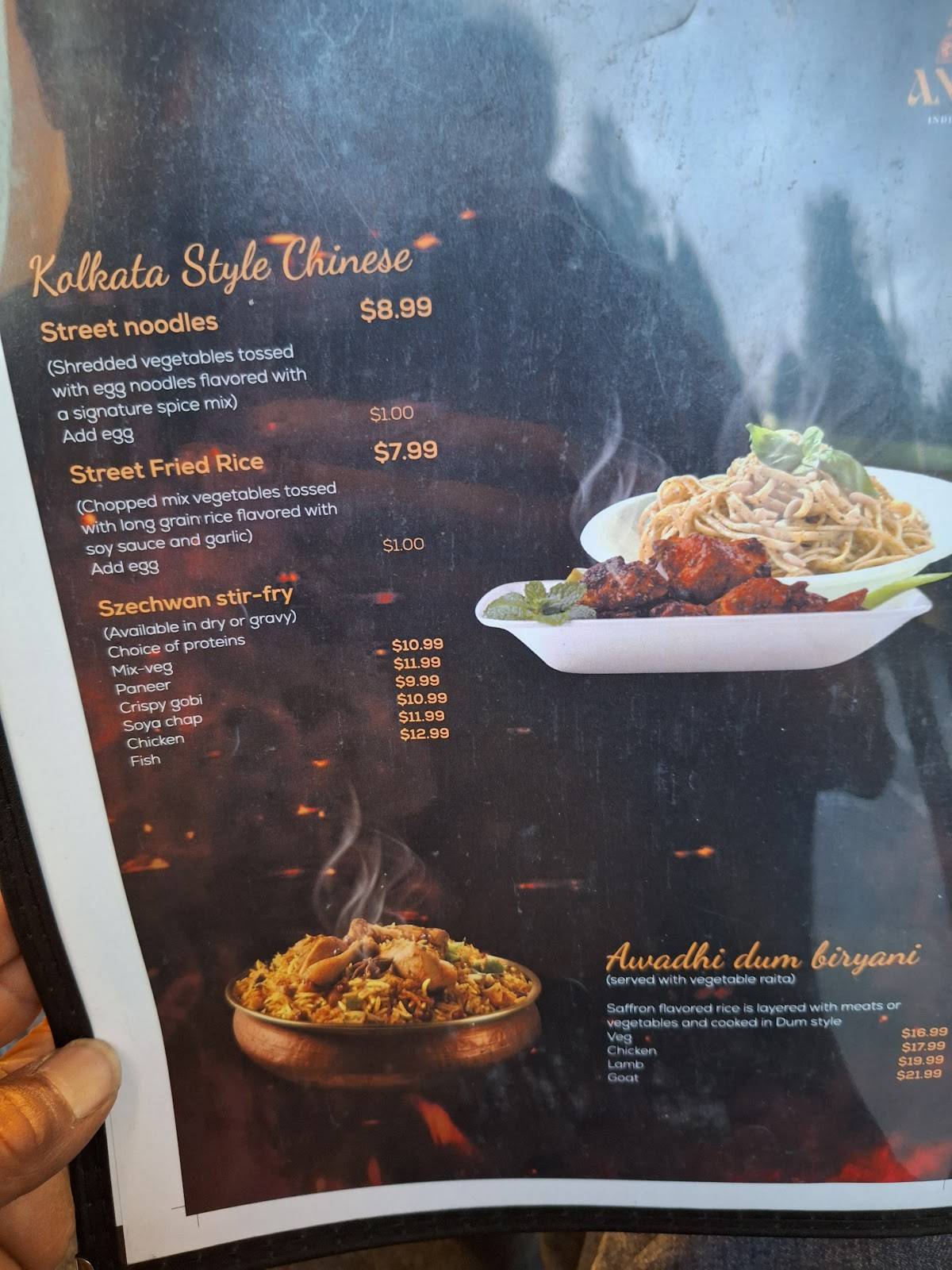 Menu at Angar Indian Kitchen restaurant, Kent