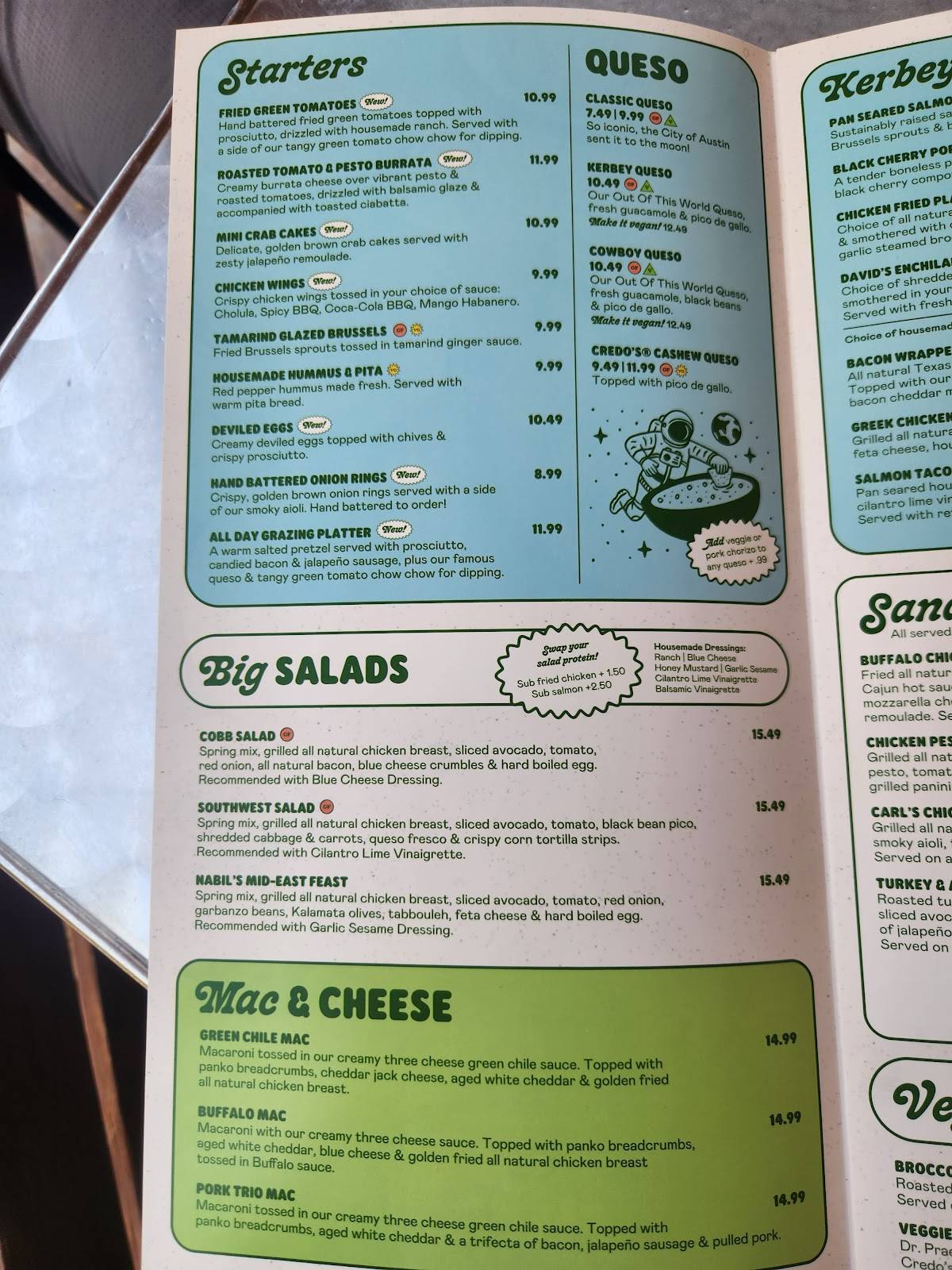 Menu at Kerbey Lane Cafe, Austin, W William Cannon Dr