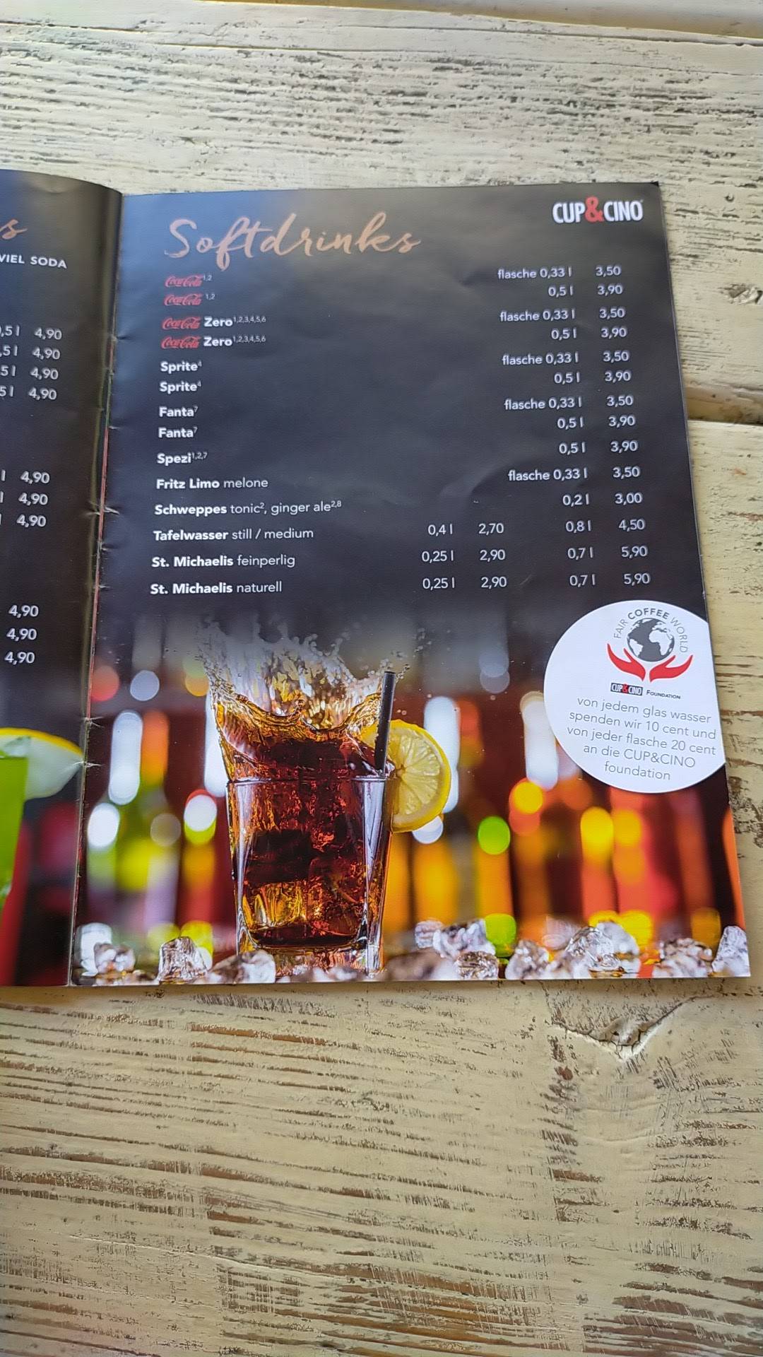 Speisekarte von CUP & CINO cafe, Kiel