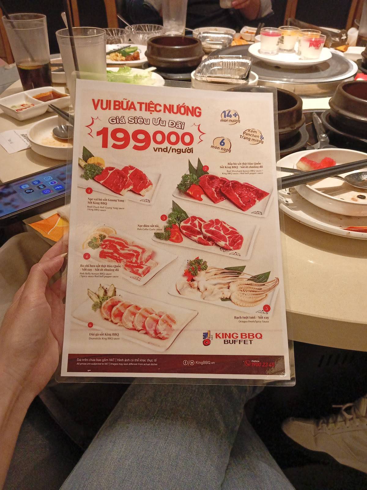 Menu at King BBQ, Ho Chi Minh City, 242 Đ. Phạm Văn Đồng