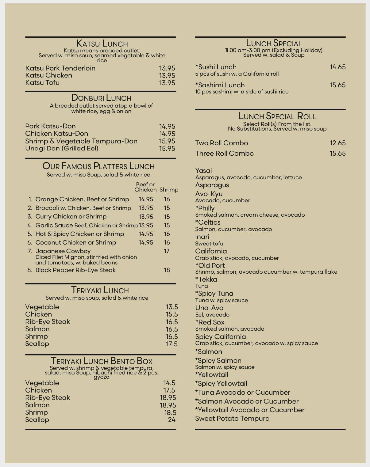Menu at Kobe Ninja House Japanese Grill restaurant, Bangor