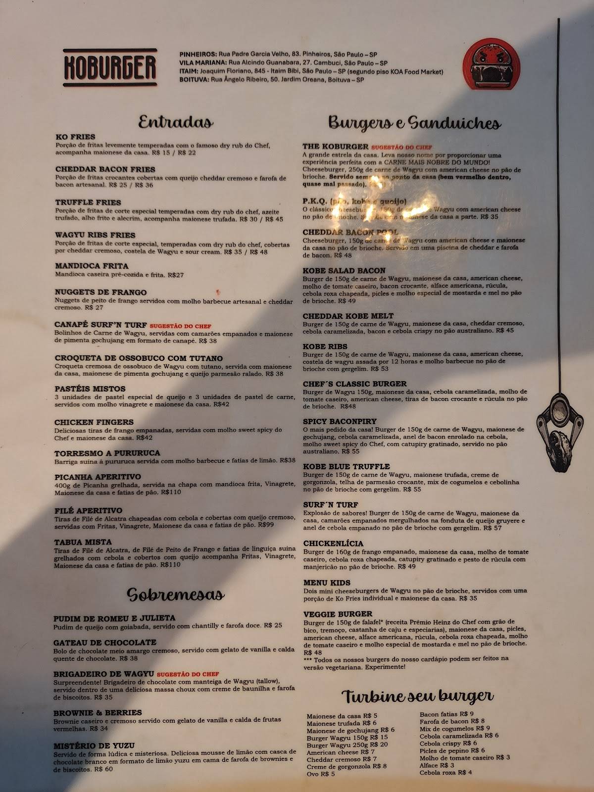 Menu em Koburger Hamburgueria Boituva restaurante, Boituva