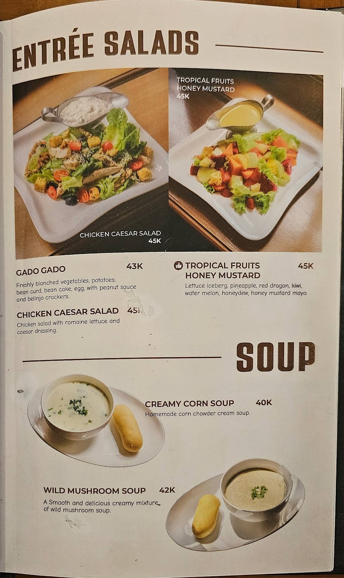 Menu at Koenokoeni Cafe Gallery, Semarang