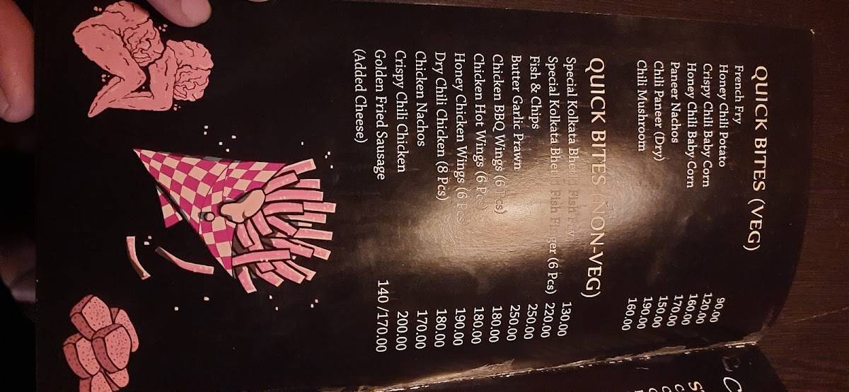 Menu at The Platform Cafe, Kolkata