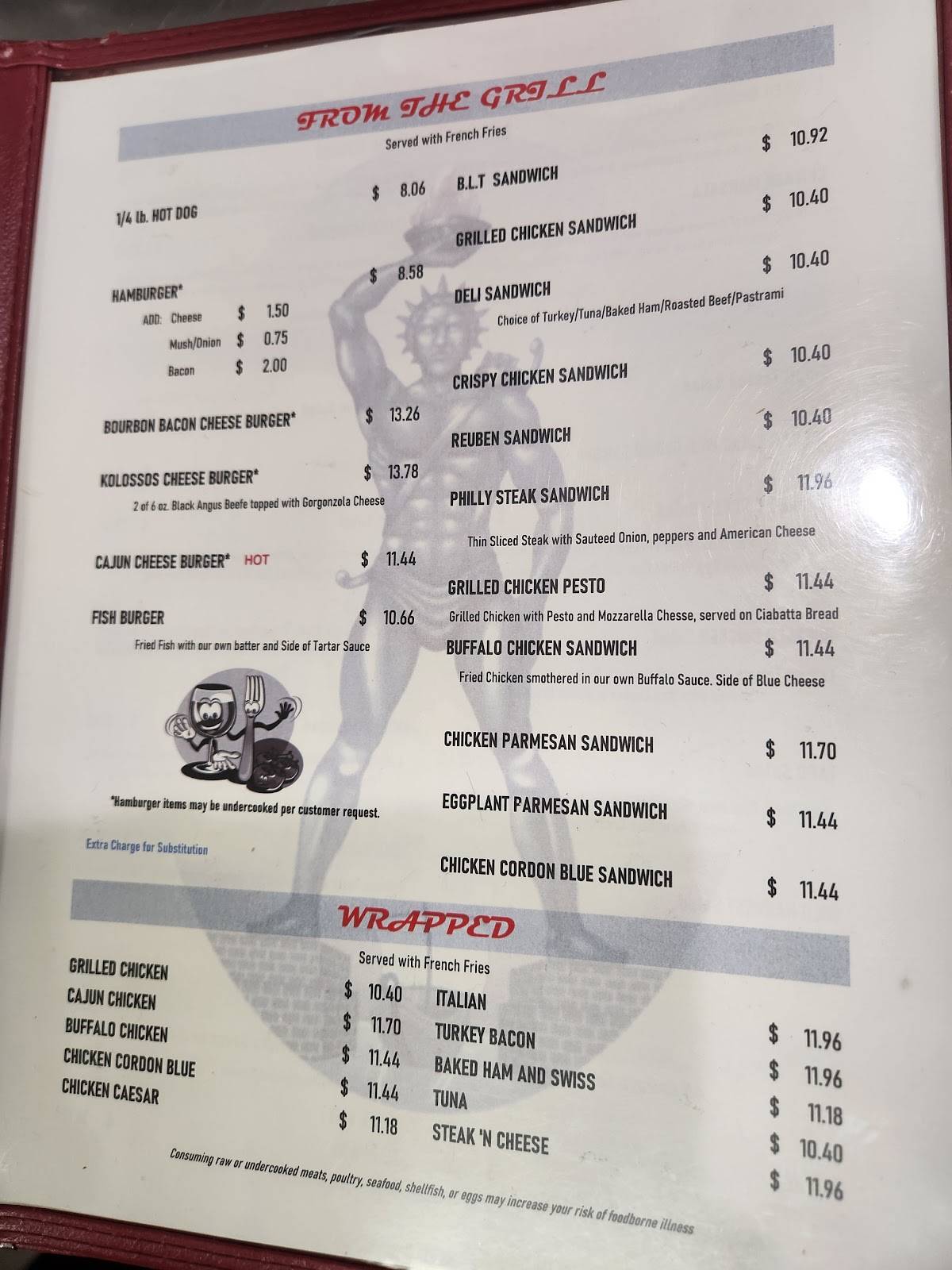 Menu at Kolossos Restaurant and Pizza, Stafford