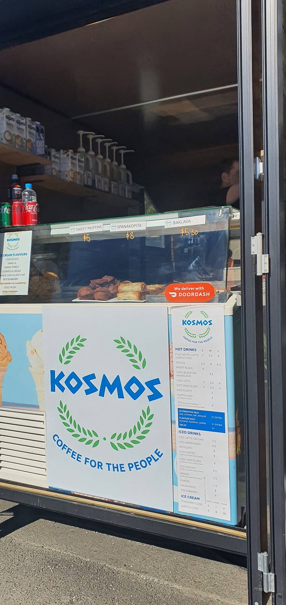 Menu at Kosmos restaurant, Wellington