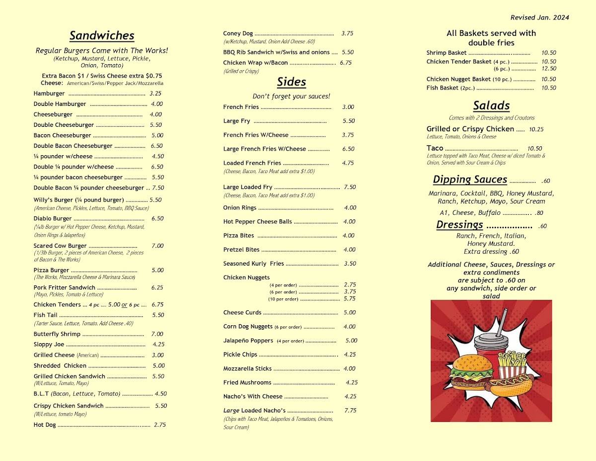Menu at Krazy Cone Dari, Baltic