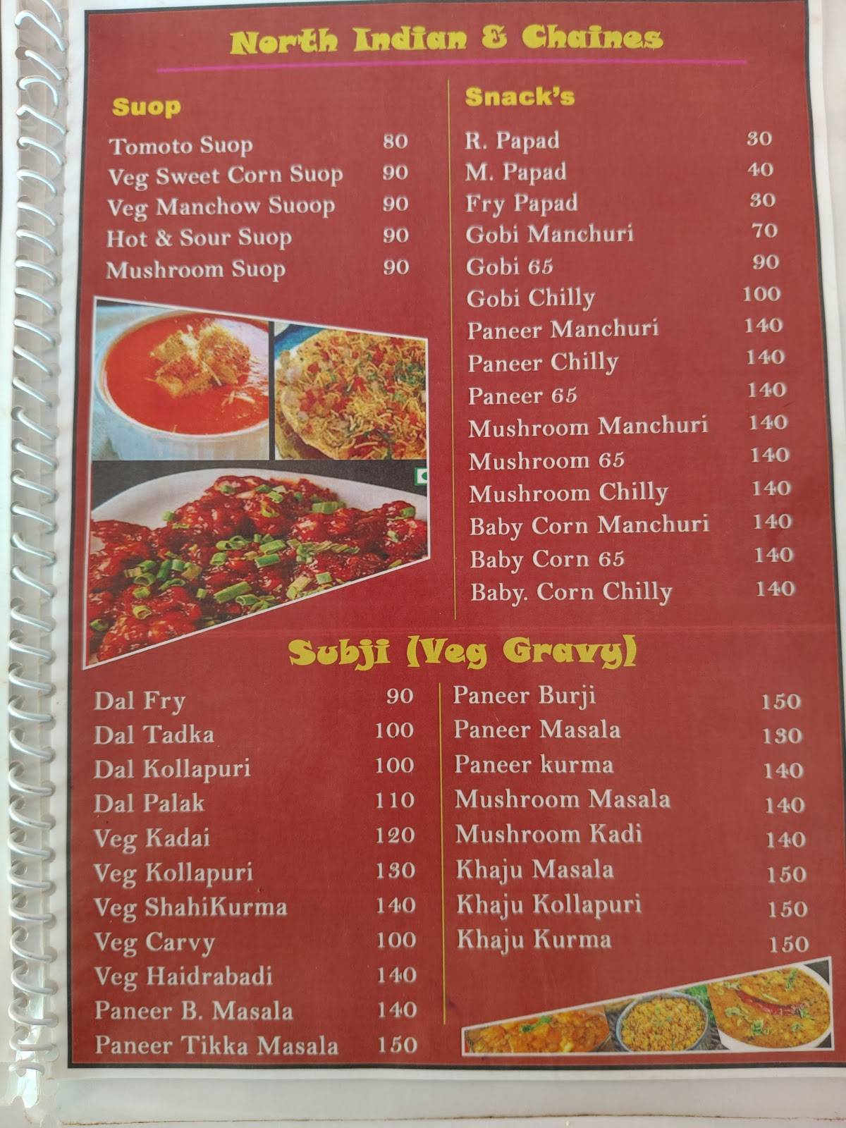 Menu at Krishna Grand Beach Restaurant Vannalli, Kumta