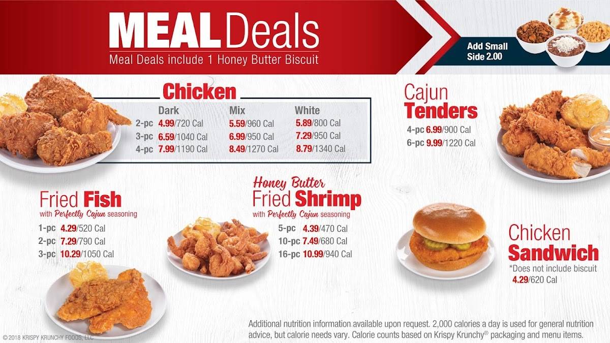 Menu at Krispy Krunchy Chicken restaurant, Seneca