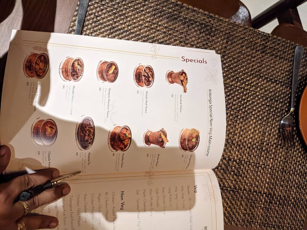 Menu at Kritunga - The Palegars Cuisine, Srikakulam