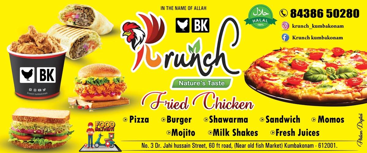 Menu at Krunch, Kumbakonam