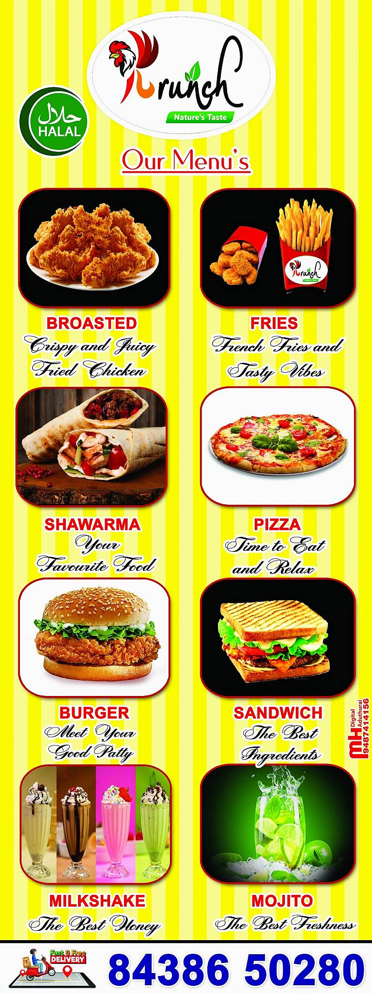 Menu at Krunch, Kumbakonam