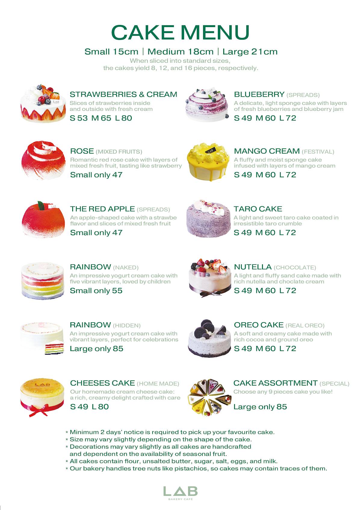 Menu at LAB Strathfield cafe, Strathfield