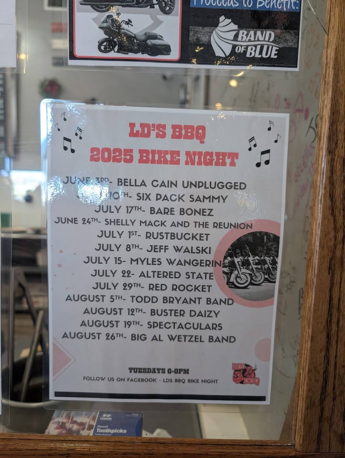 Menu at LD's BBQ, East Troy, Main St