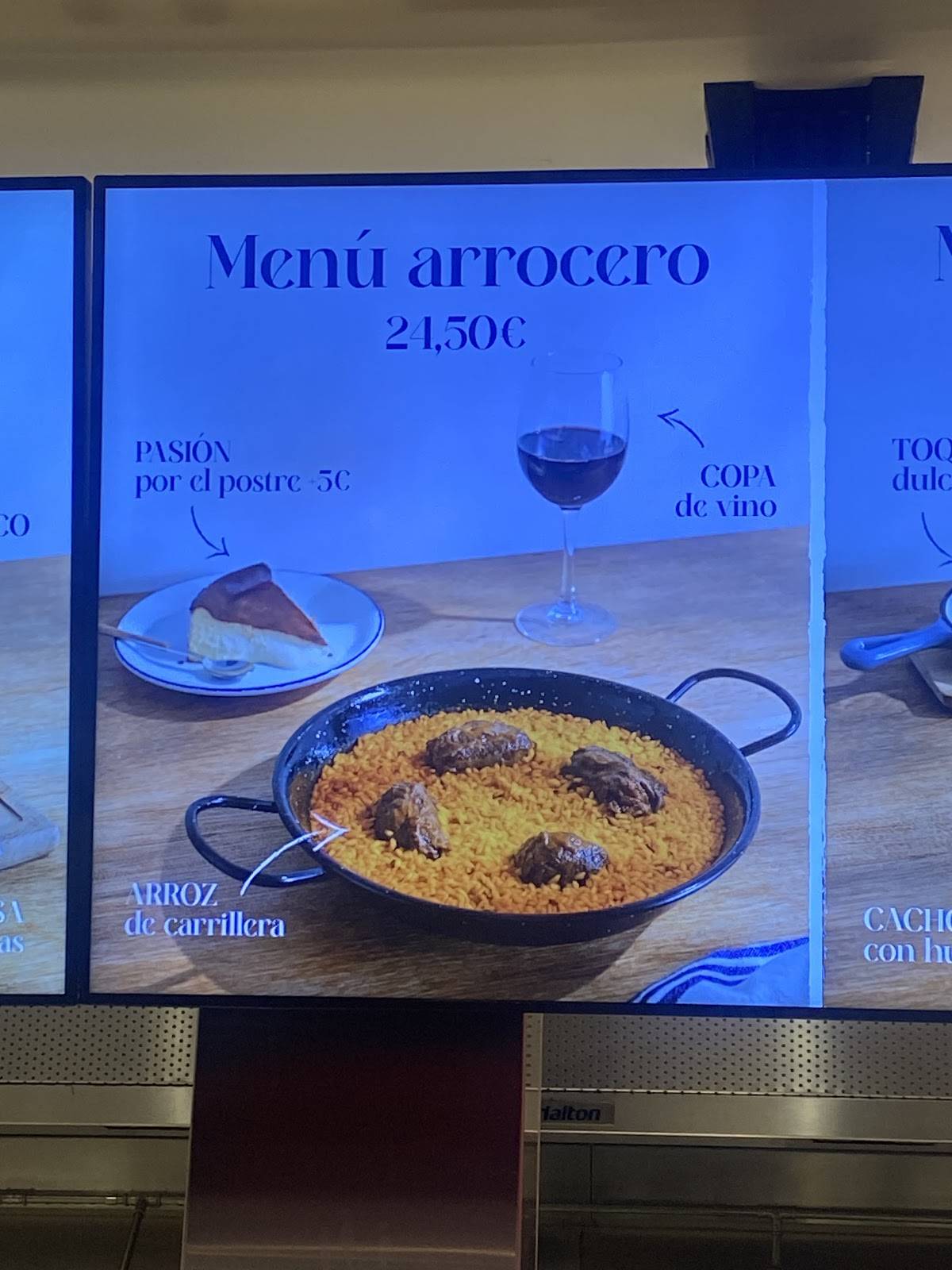 Menu at La Barra de la Bientirada, Madrid