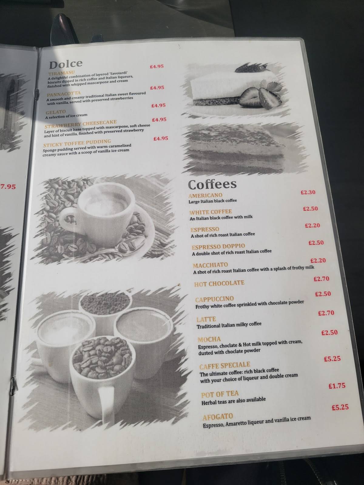 Menu at La Casa Bella restaurant, Inverurie
