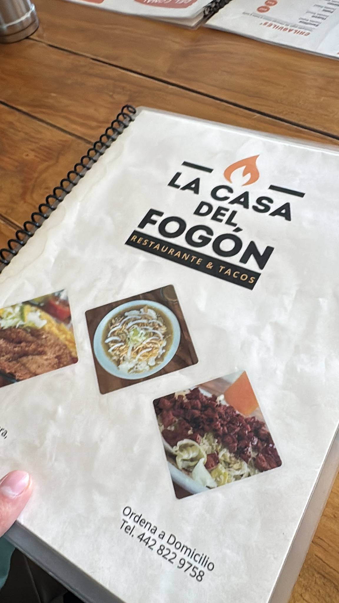 Carta del restaurante La Casa del Fogón, Santiago del Querétaro