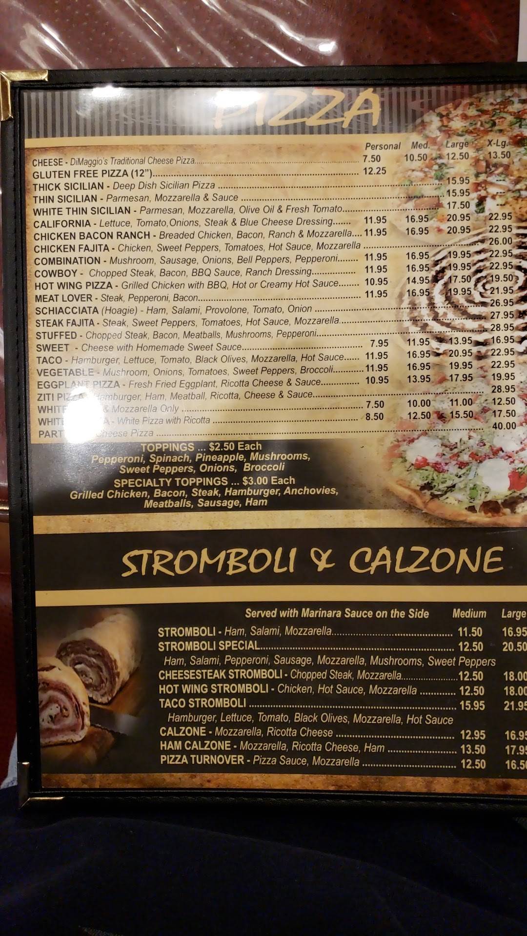 Menu at La Dolce Casa - DiMaggio's restaurant, Tamaqua